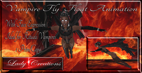 Second Life Marketplace - Lady Creations - Vampire Fly Float Animation Copy